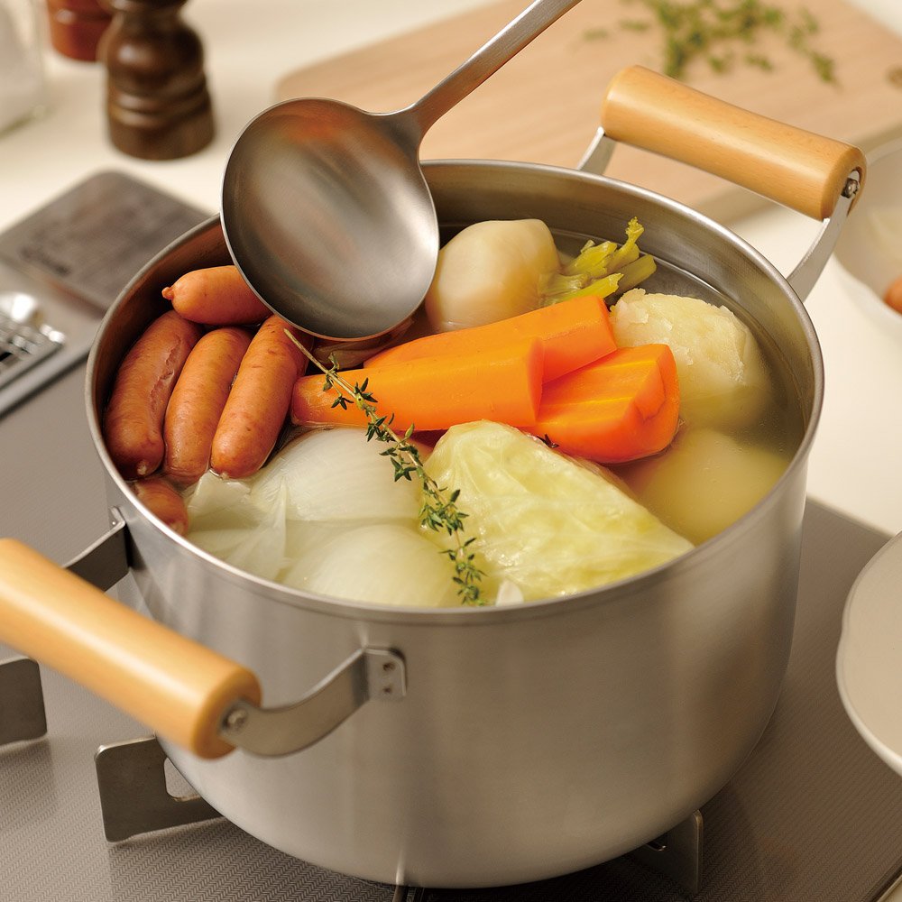 Chitose Stainless Steel Small Stock Pot (IH Compatible) 6-quart/5L ...