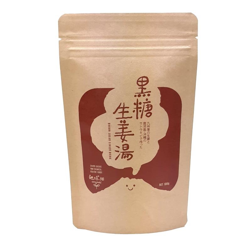 Chikyubatake Sweet Ginger Tea With Kokuto Brown Sugar 100g – Japanese Taste