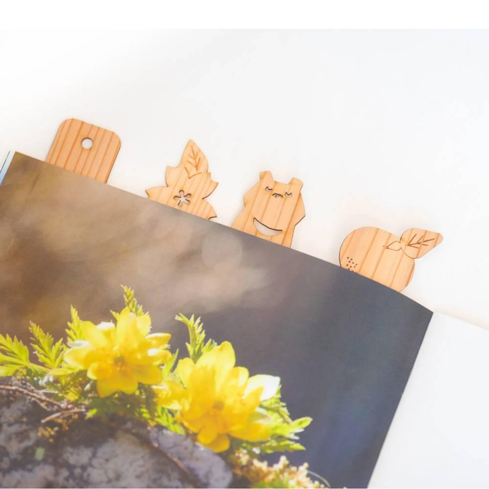 Kito Sustainable Sugi Cedar Wood Bookmark Cedar Tree Design 10cm ...